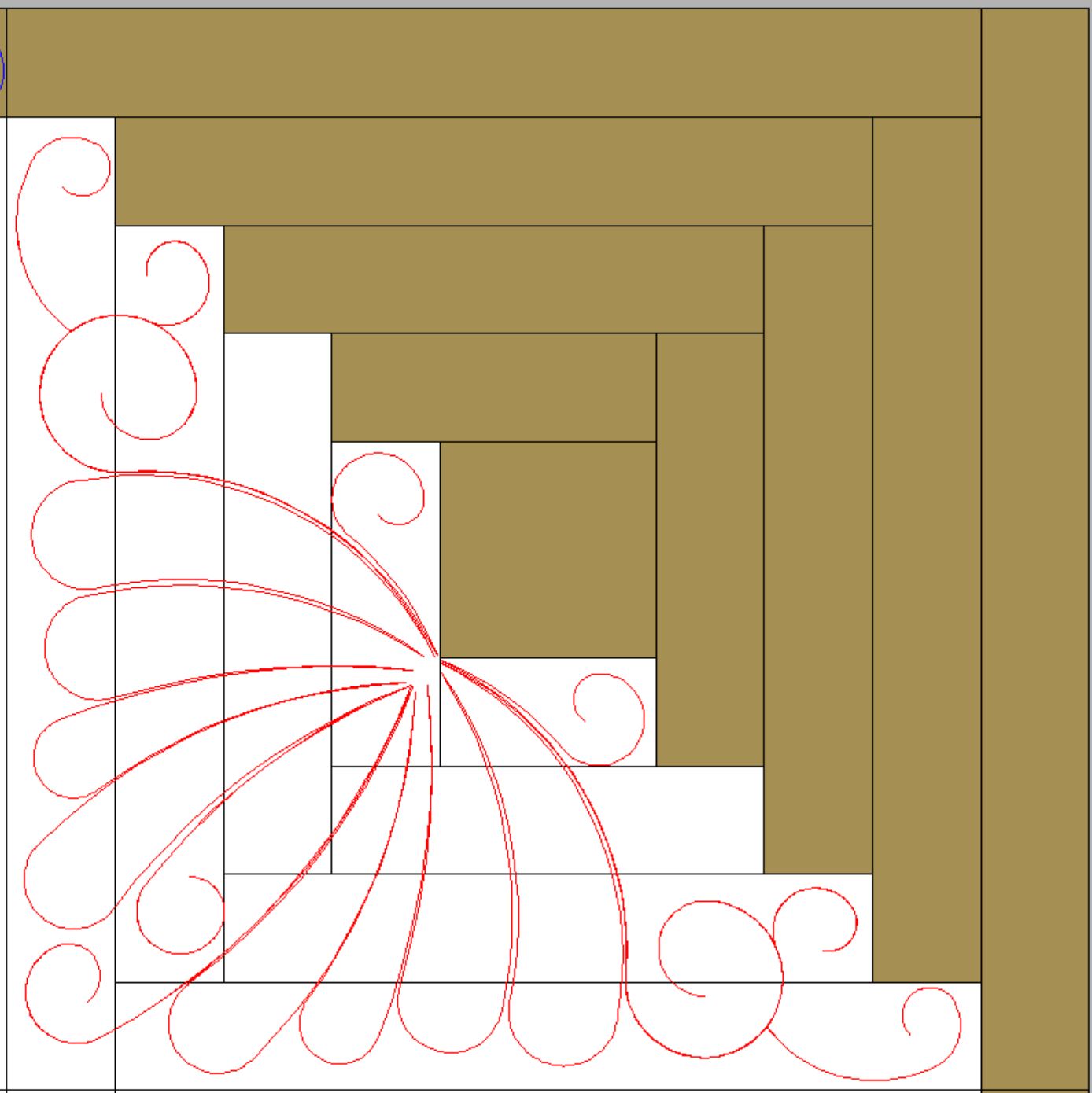 log cabin feather block 005 - Digital Block Patterns | Sweet Dreams Quilt Studio